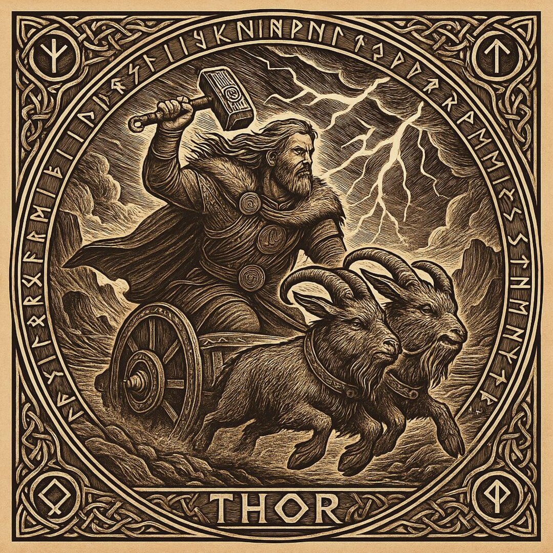 Thor’s Charge • Framed Norse God of Thunder Art Print - Etsy