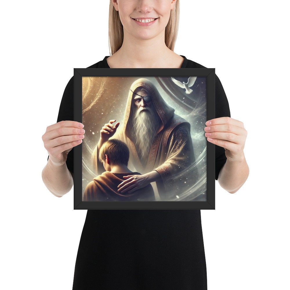 Odin’s Blessing - the Fallen Warrior’s Arrival in Valhalla - Framed ...