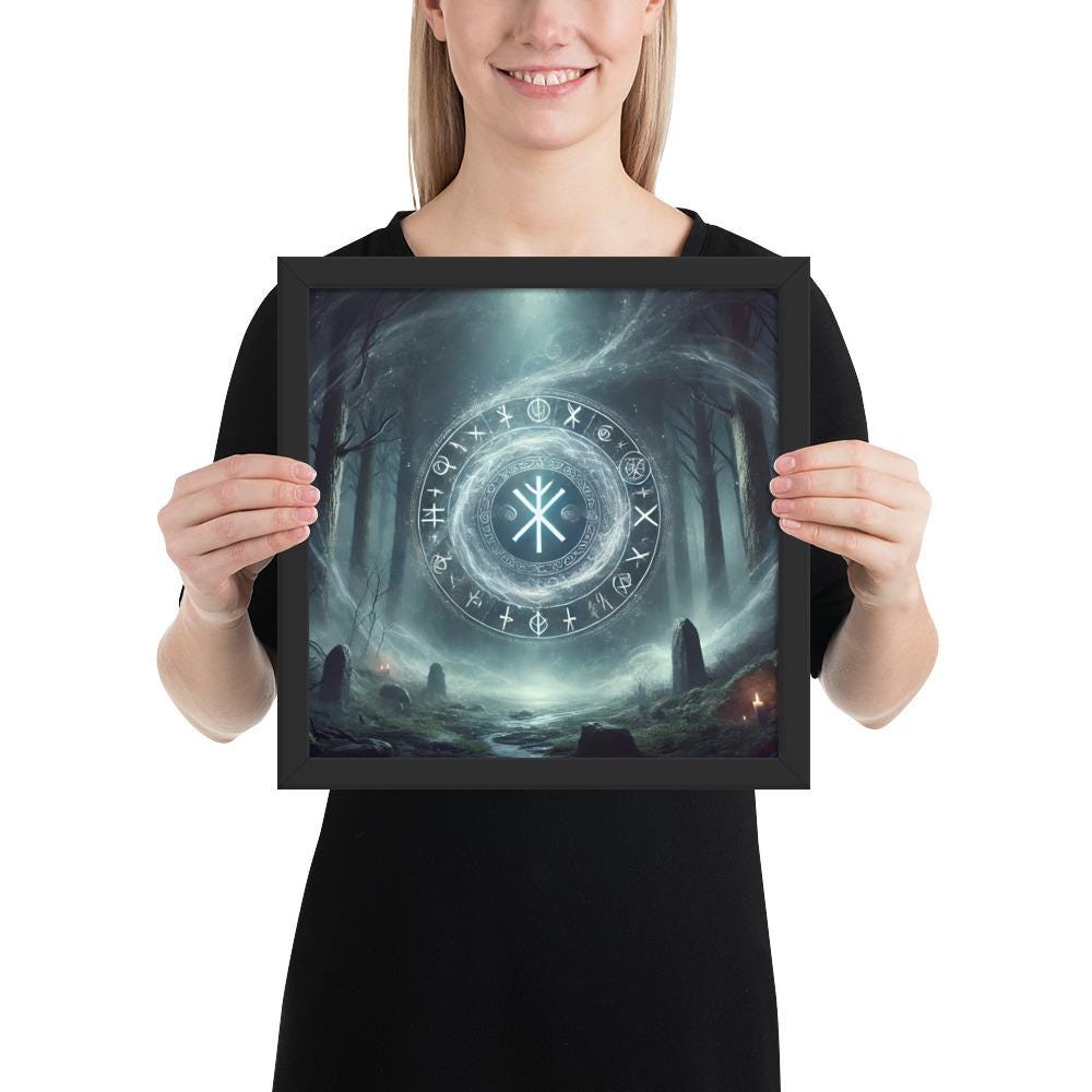 The Rune Portal - Gateway to the Unknown - Framed Poster - Etsy