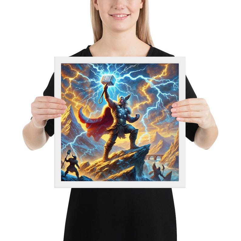 Thor - God of Thunder - Epic Norse Mythology Poster - Etsy