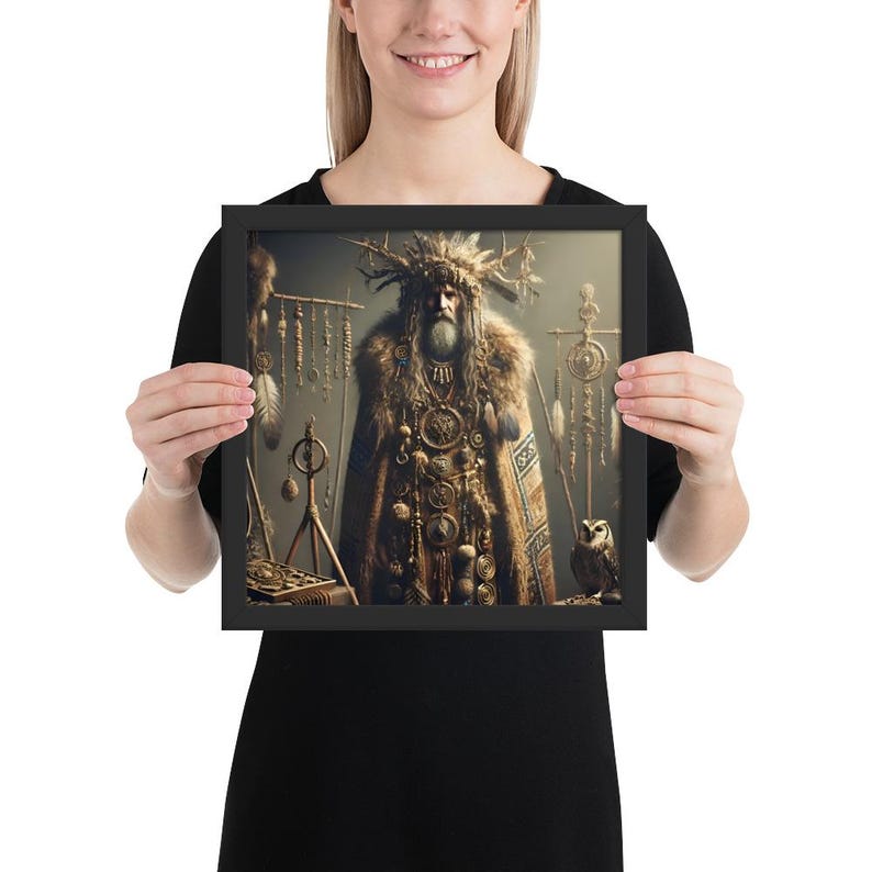 Primal Shaman: Framed Funnelbeaker Culture Spiritual Art Print - Etsy