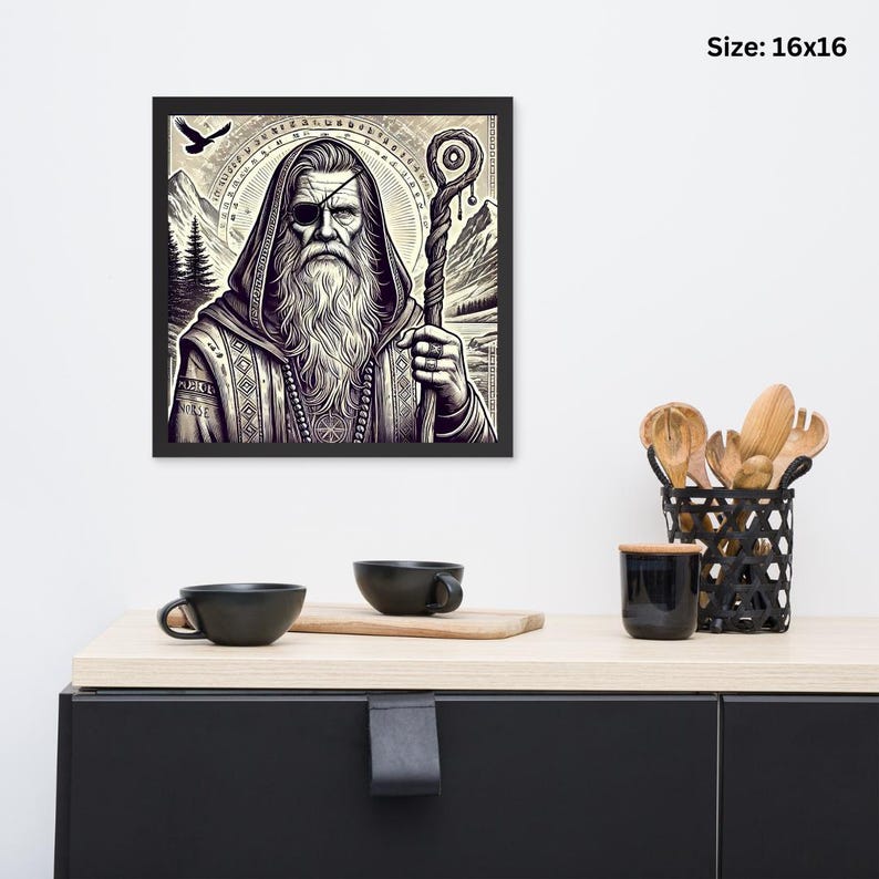 Odin the Allfather the Wandering Sage Framed Poster - Etsy