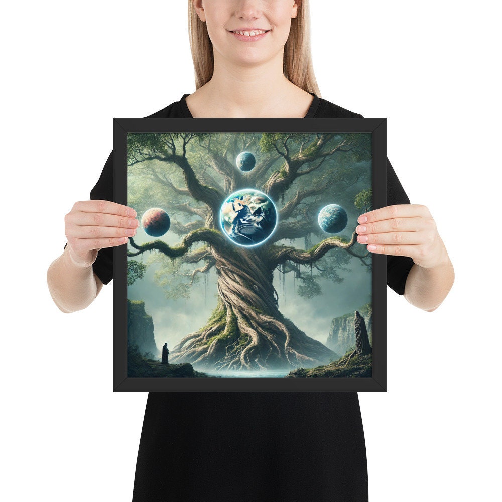 Yggdrasil - the World Tree of Norse Mythology - Framed Poster - Etsy