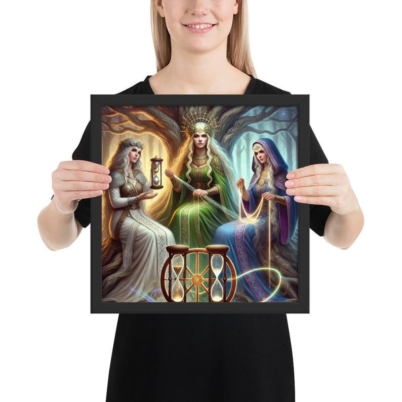 The Three Norns - Guardians of Fate - Framed Poster - Etsy