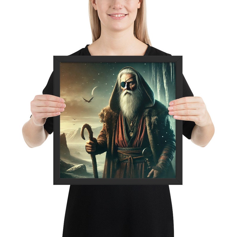 Odin the Wanderer Poster – Norse Mythology Wall Art of the One-eyed God ...