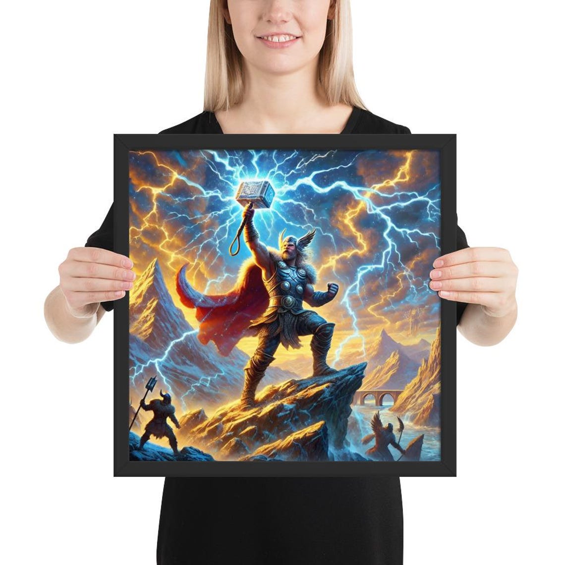 Thor - God of Thunder - Epic Norse Mythology Poster - Etsy