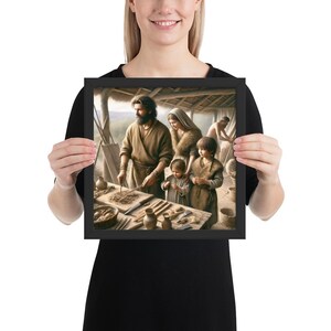 Roots of Civilization: Framed Neolithic Farming Family Art Print - Etsy