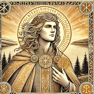 Balder: the Norse God of Light – Framed Woodcut-style Poster - Etsy