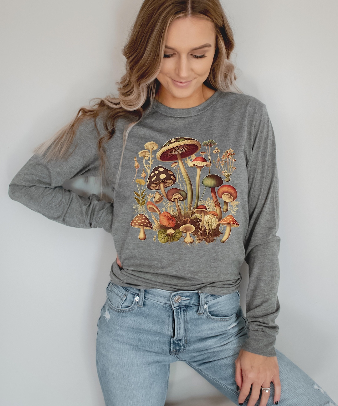 Fungi Lover Long Sleeve Tshirt, Mushroom Lover Gift, Forager, Mushroom ...