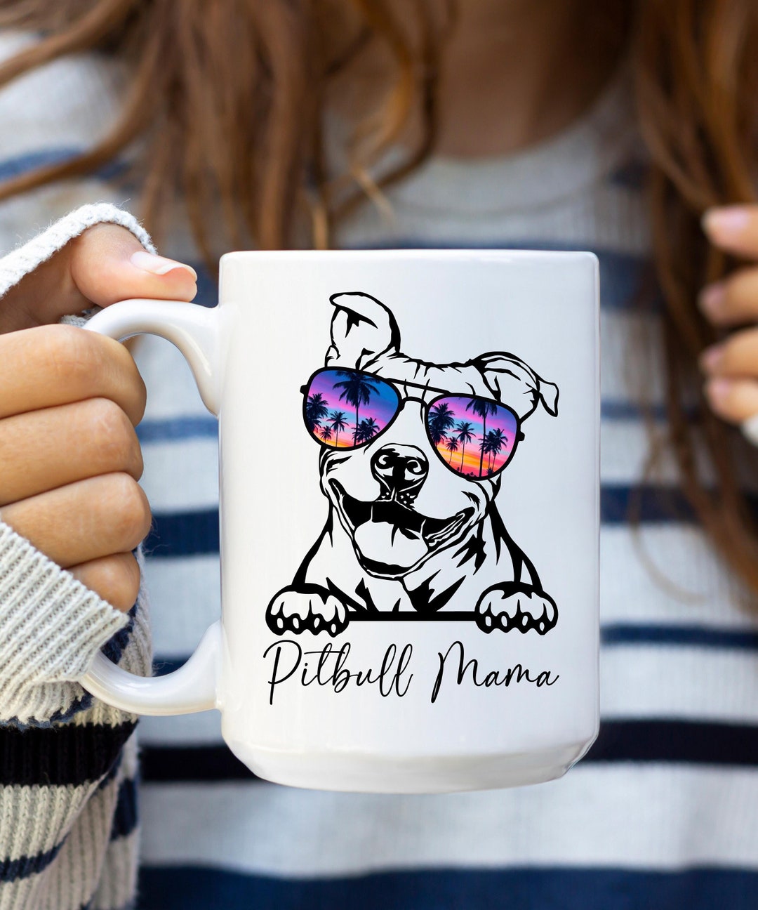 Pitbull Mama Coffee Mug, Pit Bull Mama Mug, Pittie Owner Gift, Pitbull ...