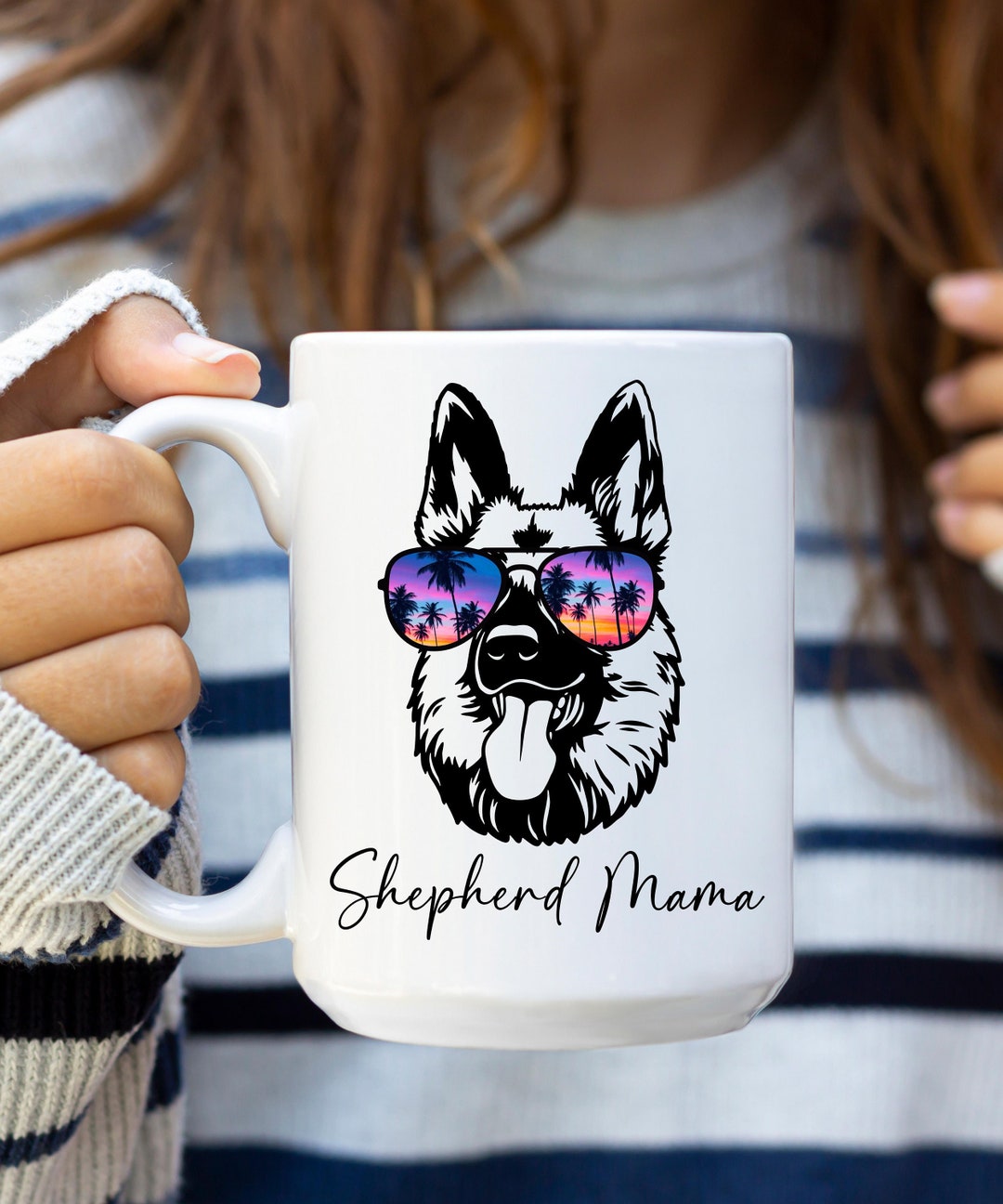 German Shepherd Mama Coffee Mug, German Shepherd Mug, German Shepherd ...