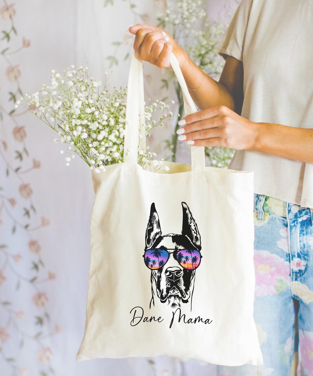 Great Dane Mama Tote Bag, Great Dane Dog Tote, Dane Owner Gift, Great ...