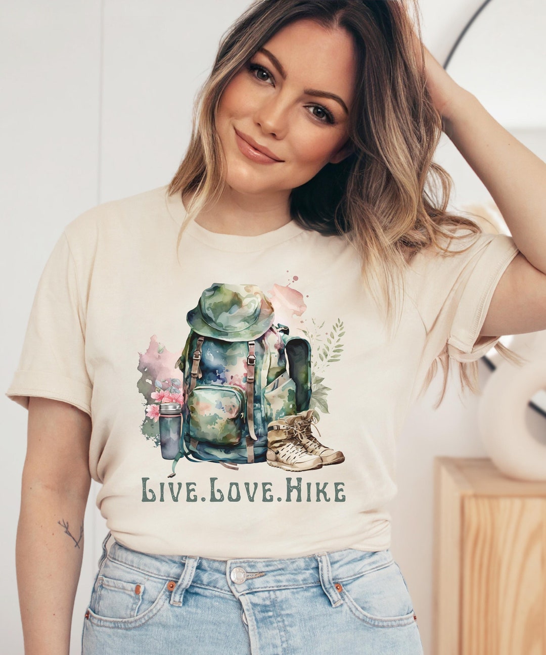 Live.love.hike T-shirt, Camping Shirt, Ladies Hiking Tee, Womens ...