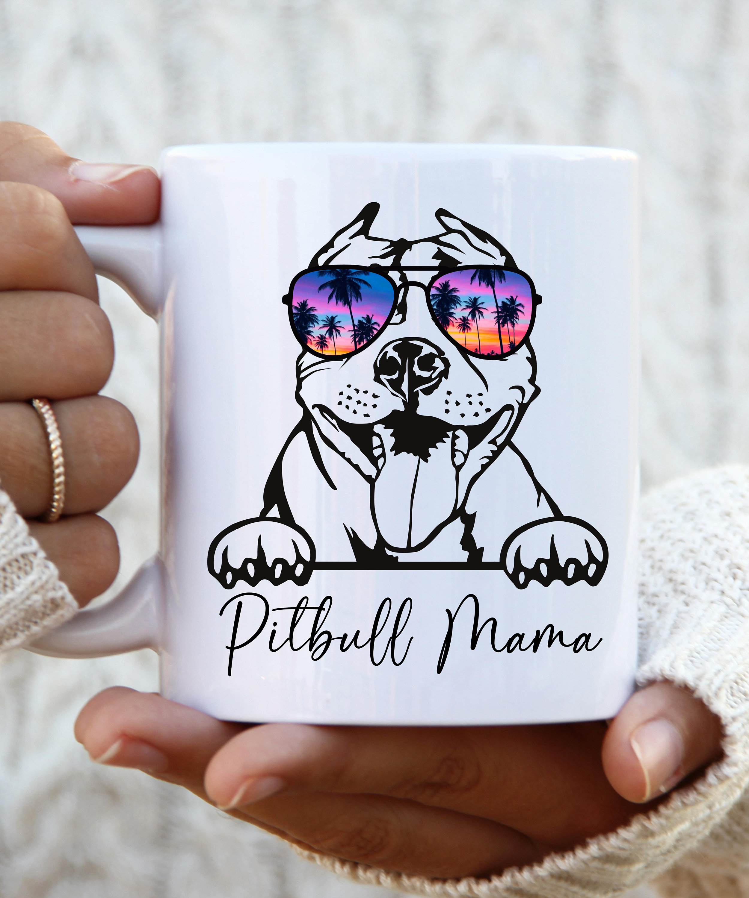 Pitbull Mama Coffee Mug Pit Bull Mama Mug Pittie Owner Gift - Etsy