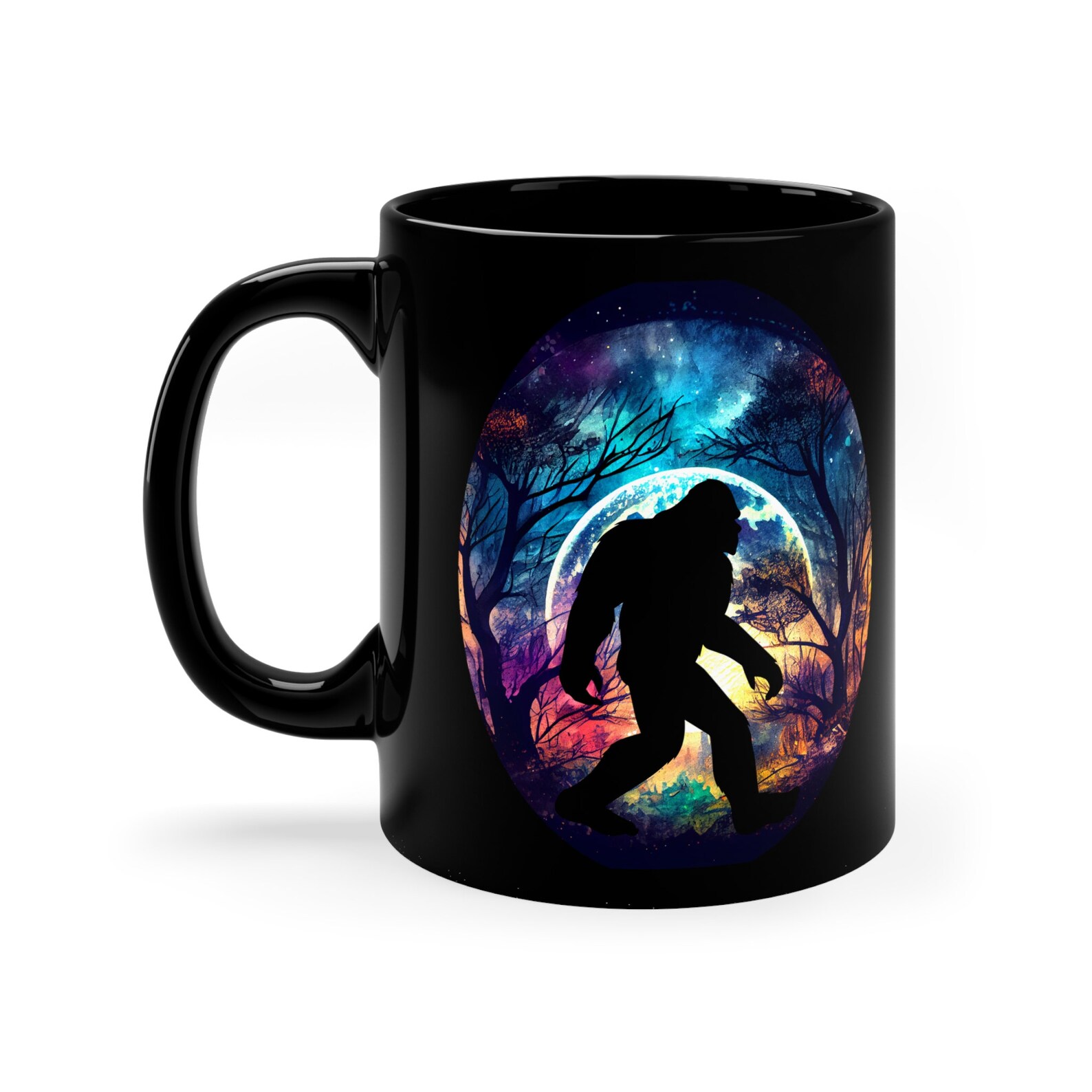 Dark Forest Cosmic Sasquatch Coffee Mug Bigfoot Camping Gift - Etsy
