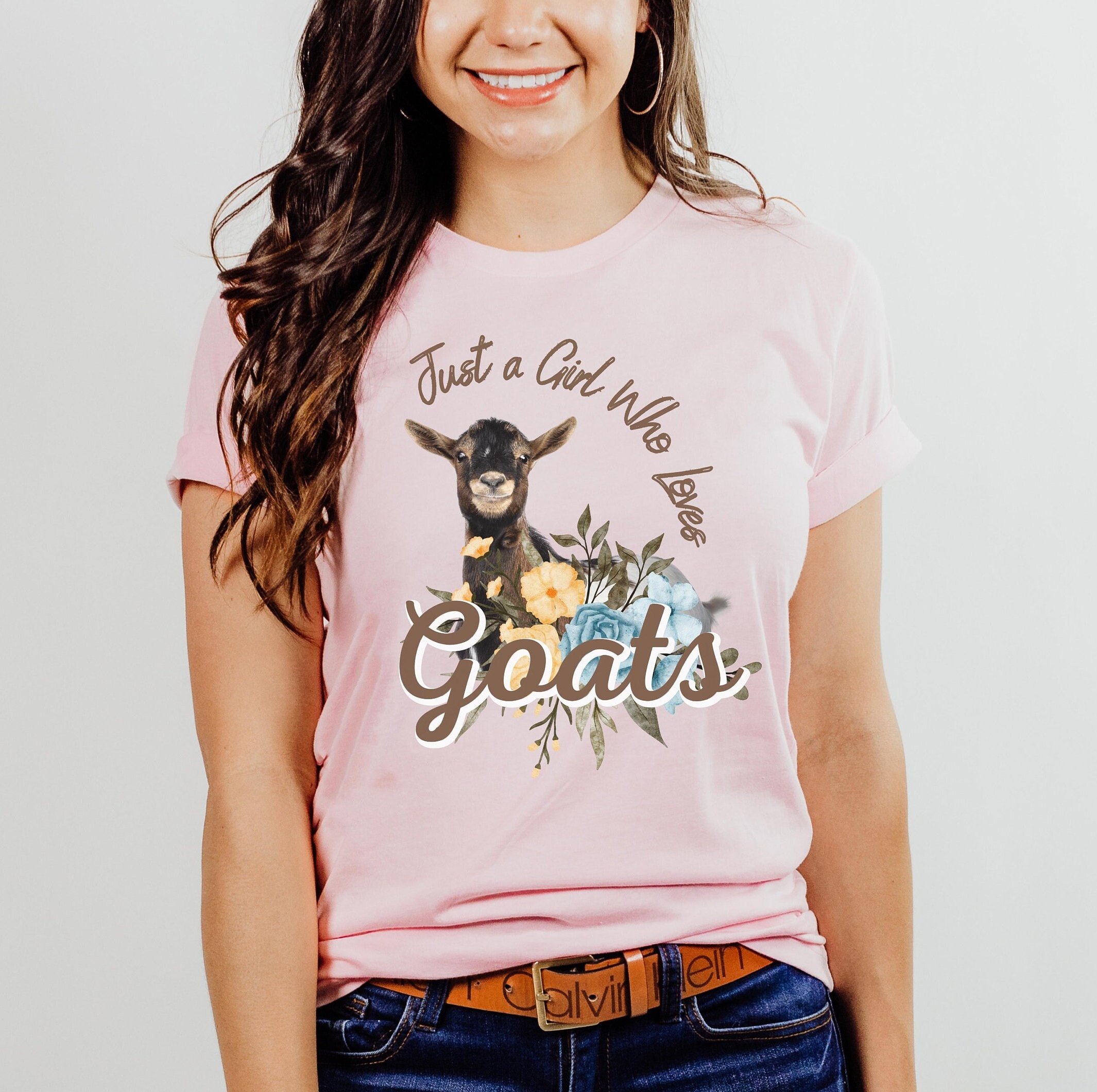 Just a Girl Who Loves Goats Tshirt, Goat Lover Tee, Womens Goat Gifts ...