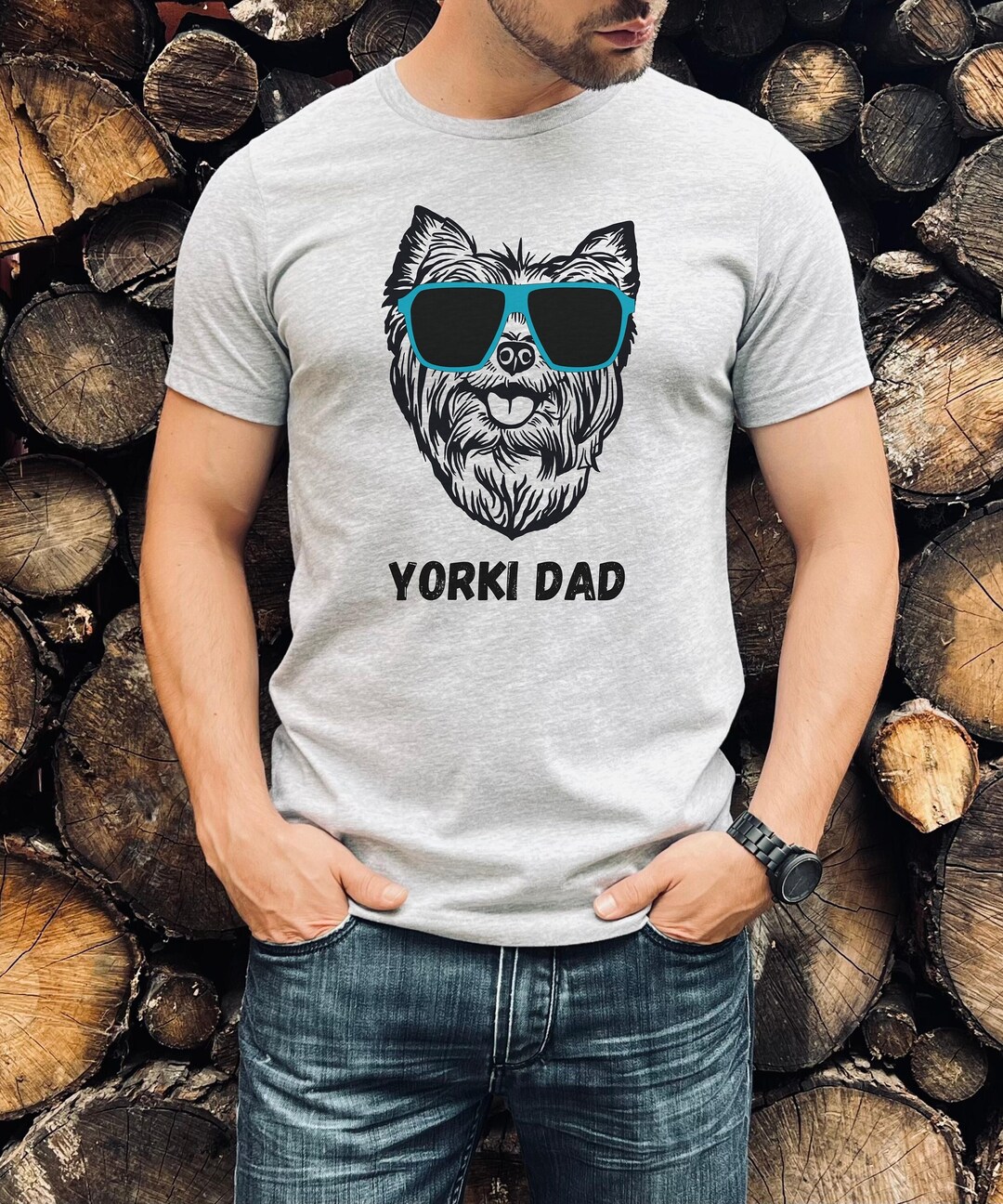 Yorkshire Terrier Dad T-shirt, Mens Yorkshire Dog Shirt, Yorkie Dog ...