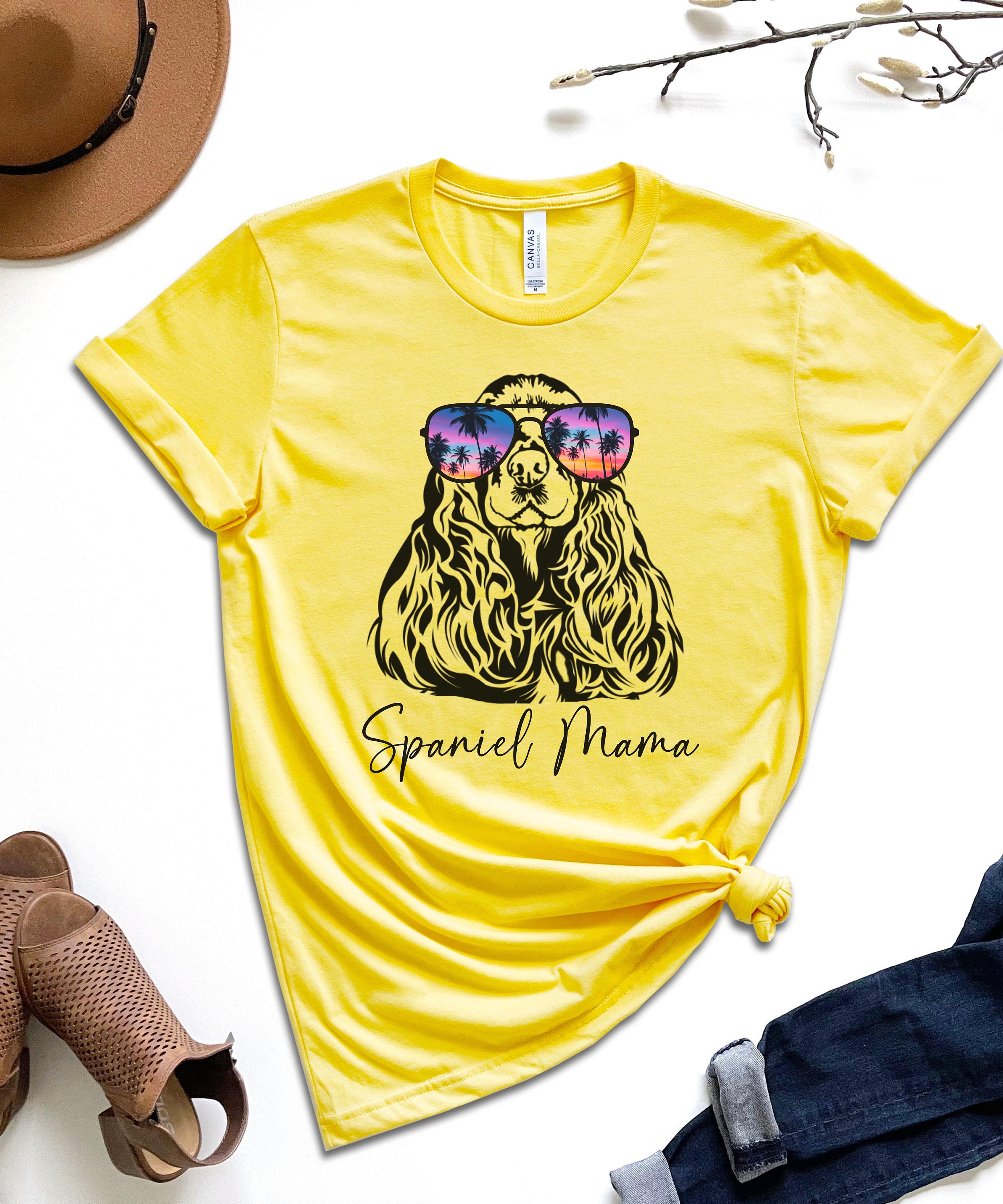 Cocker Spaniel Mama Tshirt, Womens Spaniel Dog Shirt, Cocker Spaniel ...