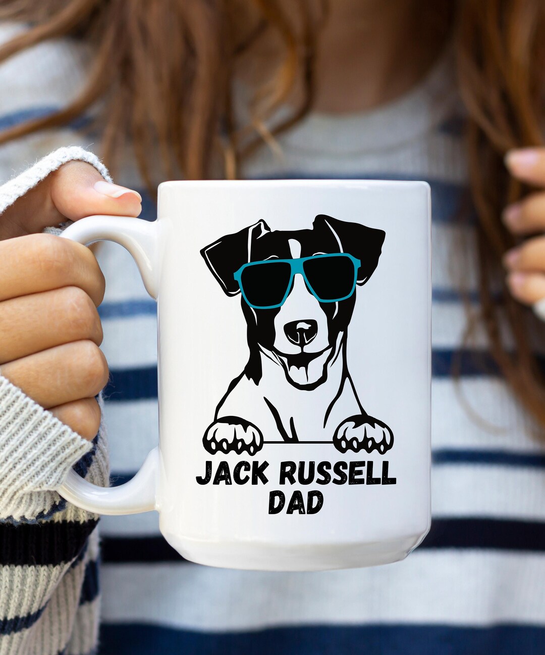 Jack Russell Dog Dad Coffee Mug, Jack Russell Dad Mug, Russell Terrier ...