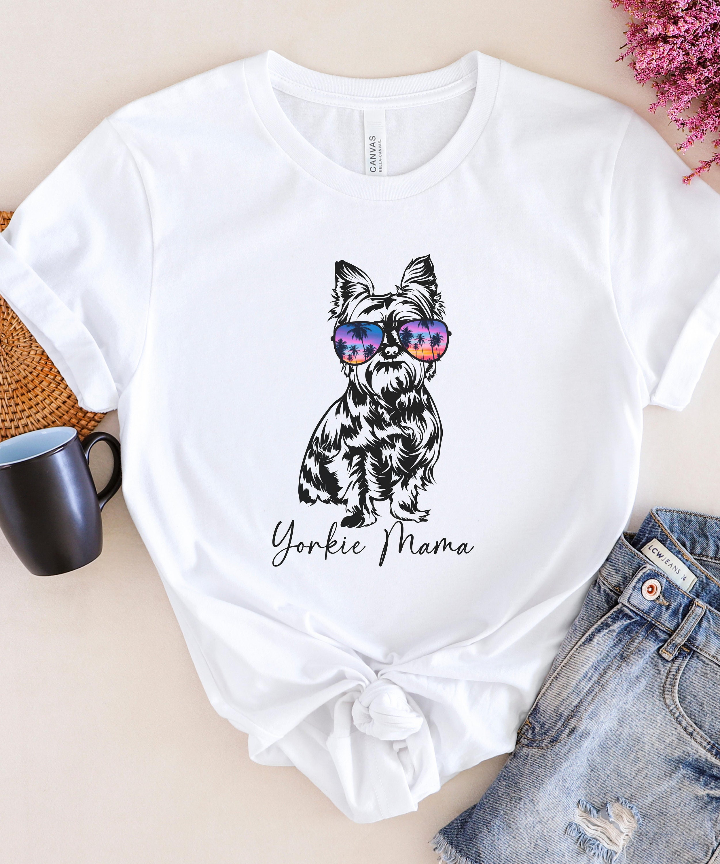Yorkshire Terrier Mama Tshirt Womens Yorkie Tee Cute Yorkie - Etsy