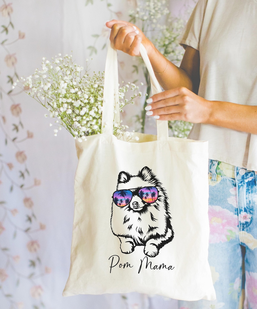 Pomeranian Mama Tote Bag, Womens Pom Dog Tote, Pomeranian Owner Gift ...