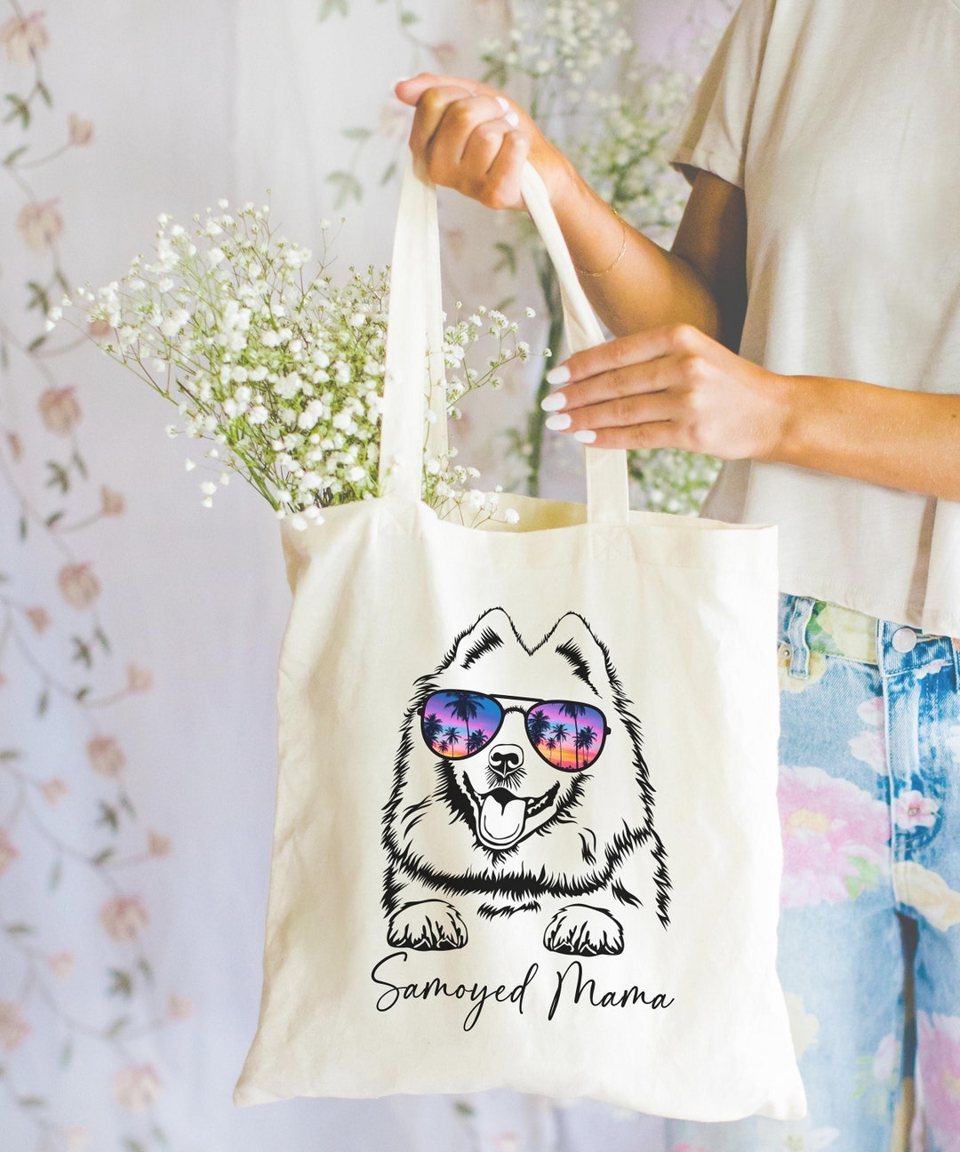 Samoyed Mama Tote Bag, Womens Samoyed Dog Tote, Samoyed Dog Owner Gift ...