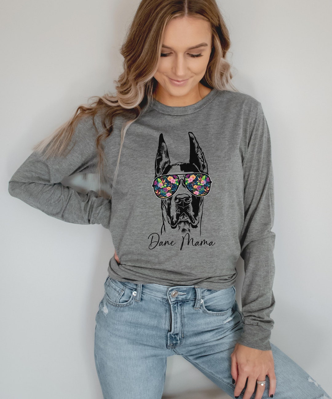 Great Dane Mama Long Sleeve Tshirt, Great Dane Shirt, Dane Owner Gift ...