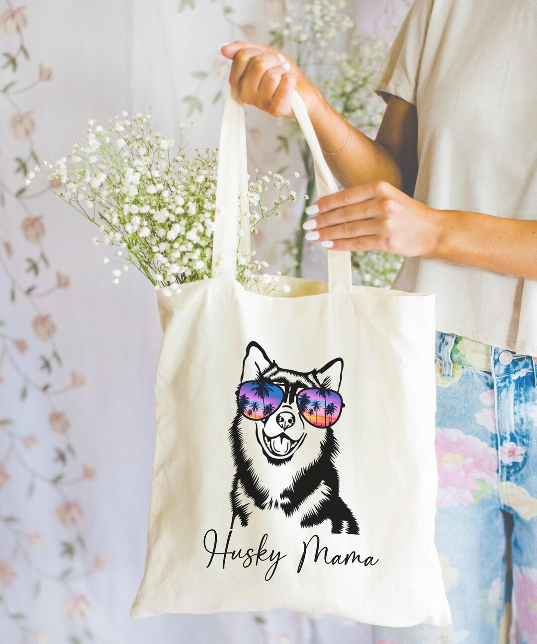 Siberian Husky Mama Tote Bag, Womens Husky Tote, Husky Owner Gift ...
