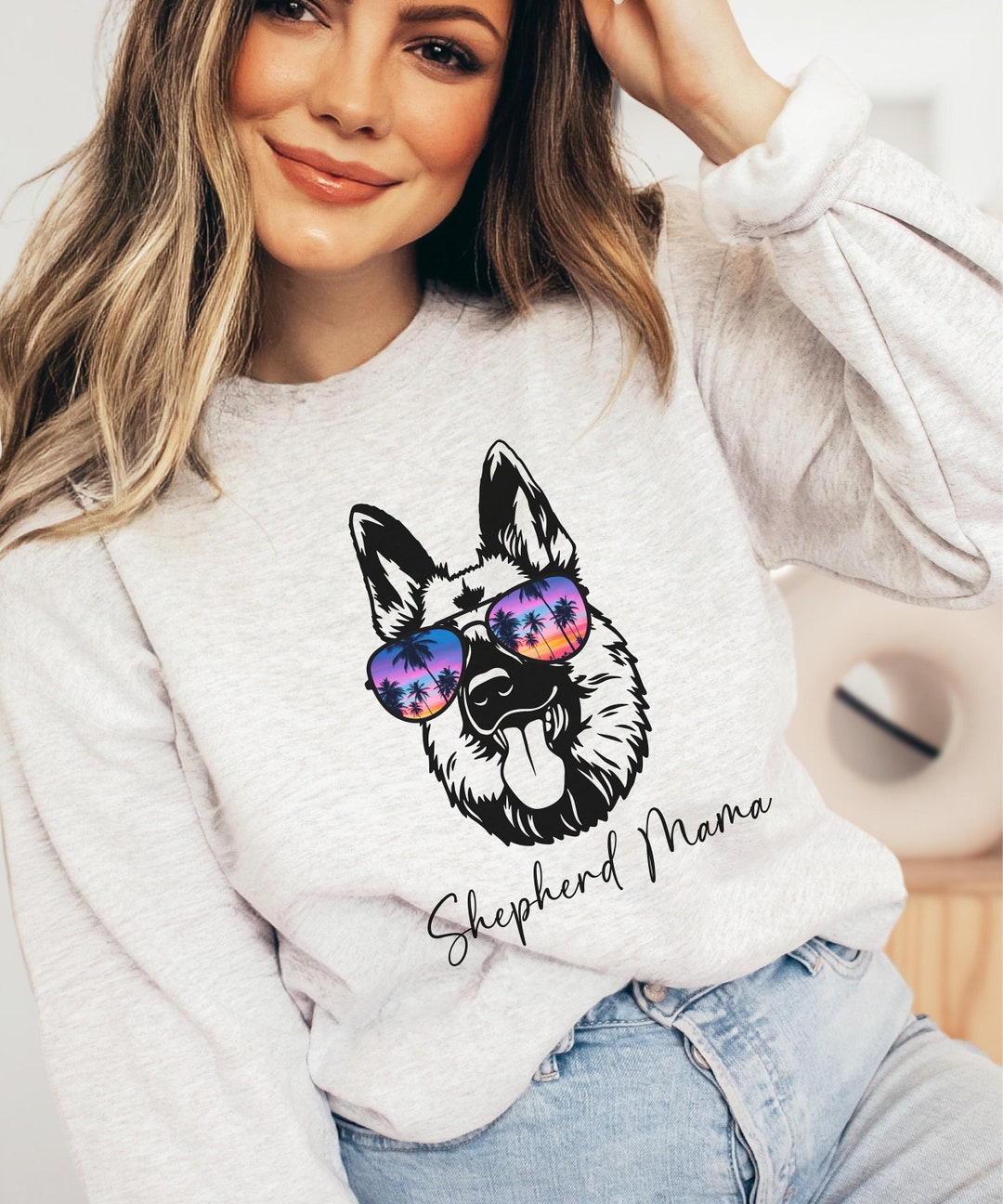 German Shepherd Mama Sweatshirt, Womens German Shepherd Sweater, German ...