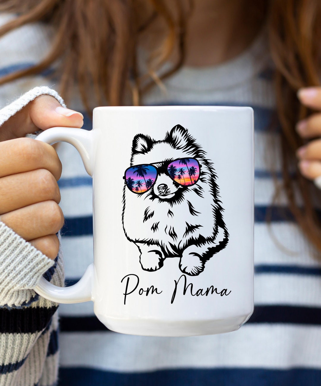 Pomeranian Mama Coffee Mug, Womens Pom Dog Mug, Pomeranian Owner Gift ...