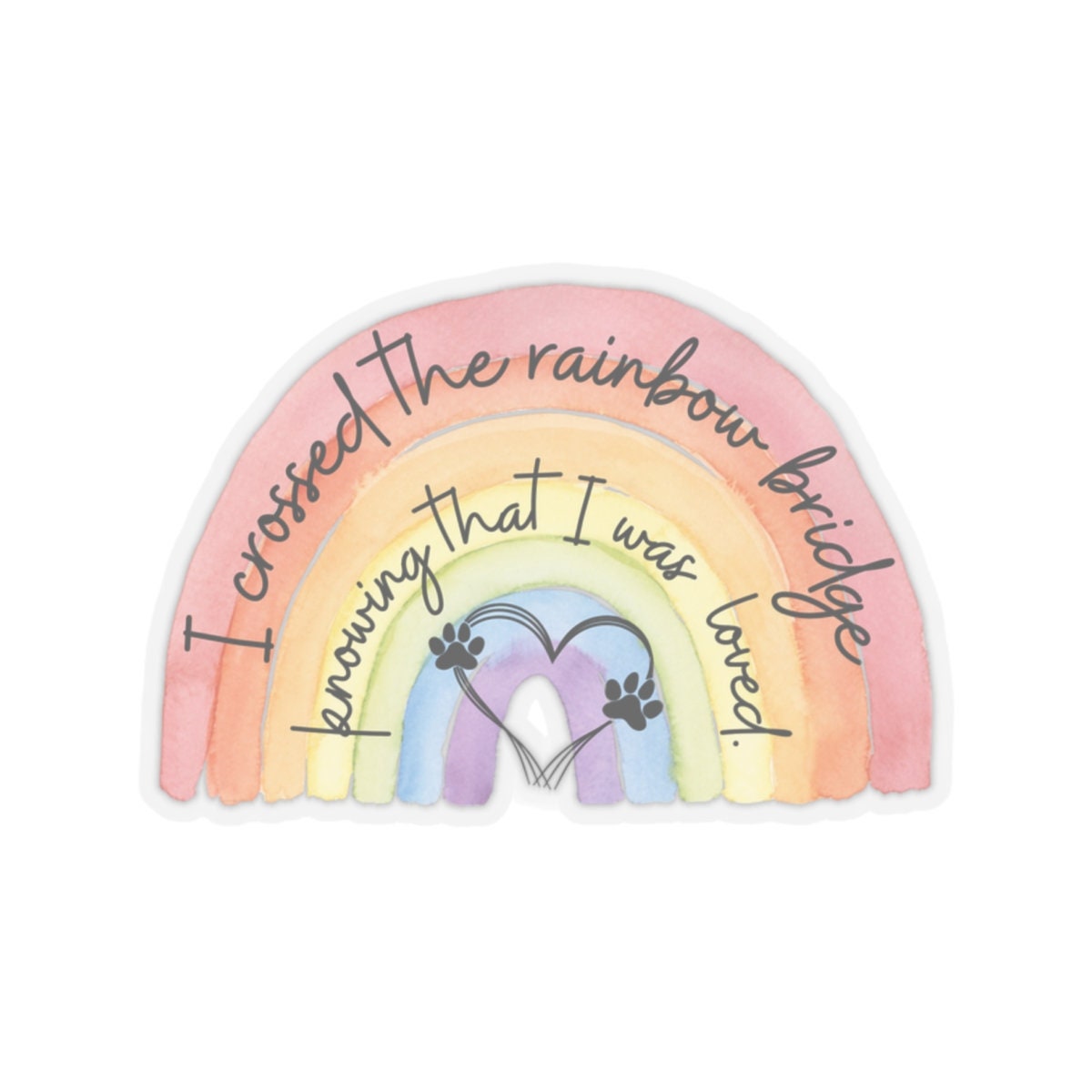 Rainbow Bridge, Pet Bereavement Sticker, Pet Loss, Dog Loss, Cat Loss ...