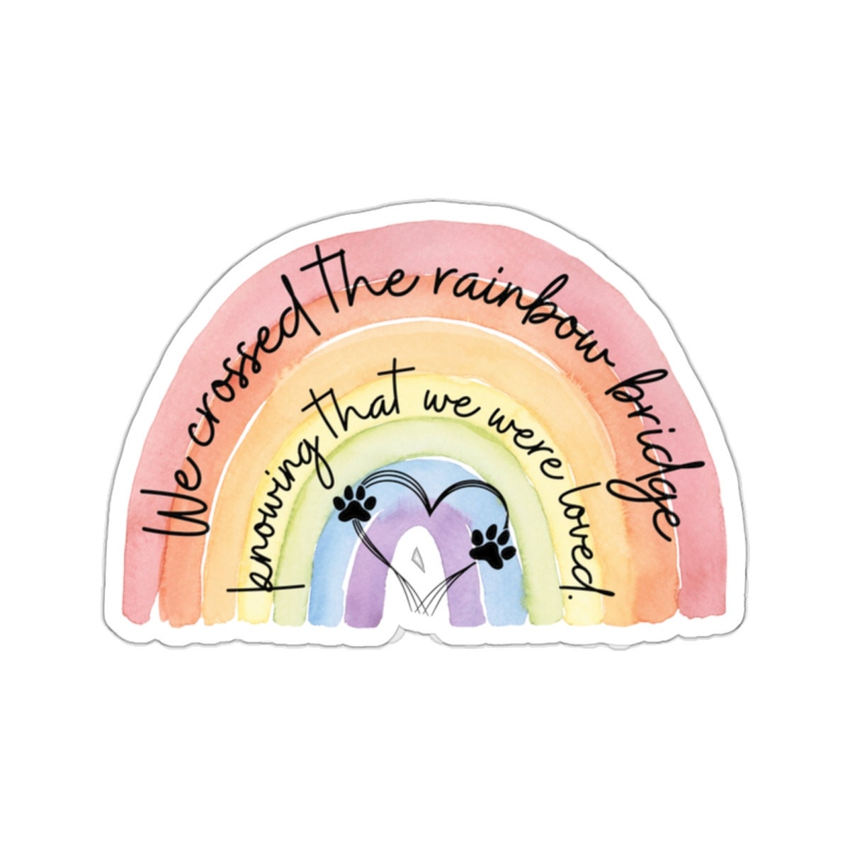 Rainbow Bridge, Pet Bereavement Sticker, Pet Loss, Dog Loss, Cat Loss ...