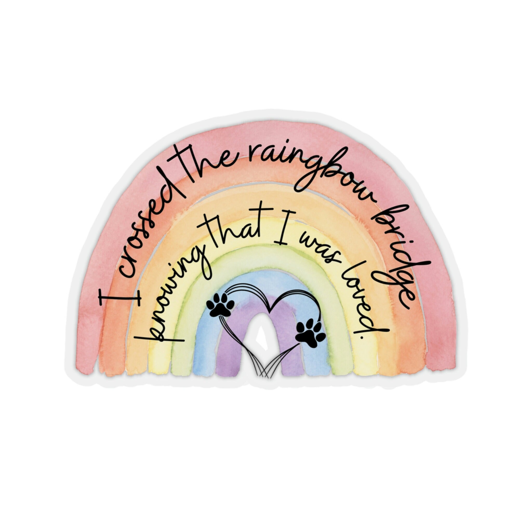 Rainbow Bridge Pet Bereavement Sticker Pet Loss Dog Loss - Etsy