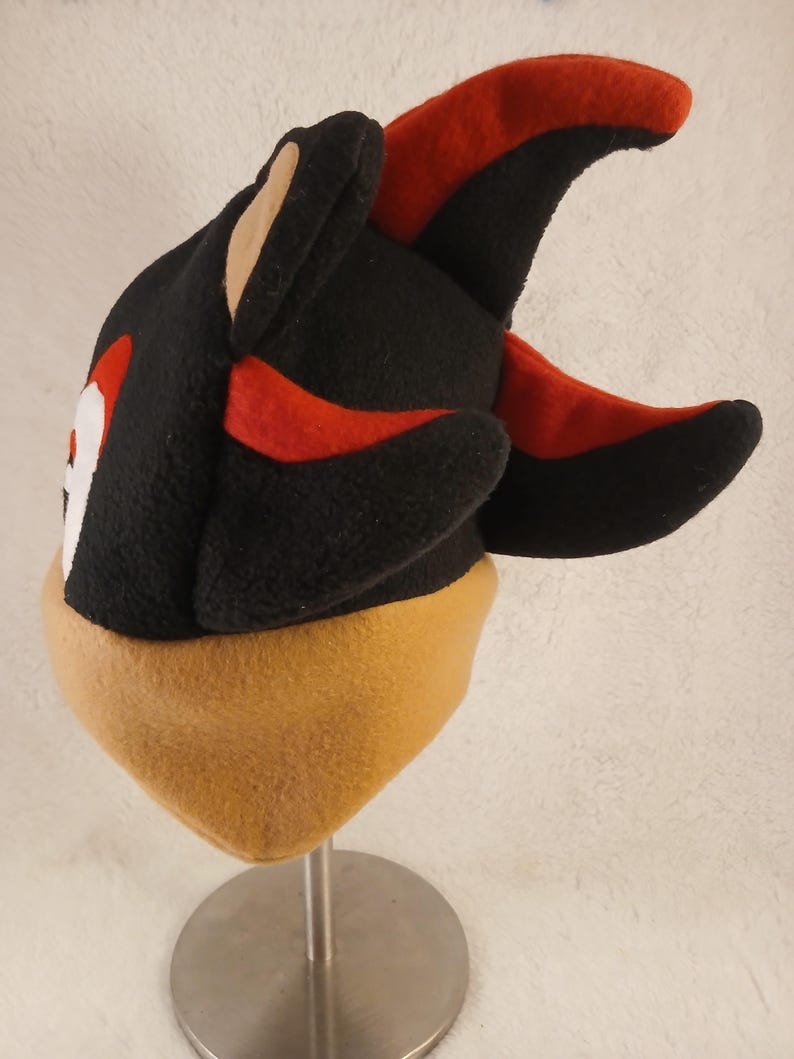 Shadow the Hedgehog Fleece Character Hat - Etsy