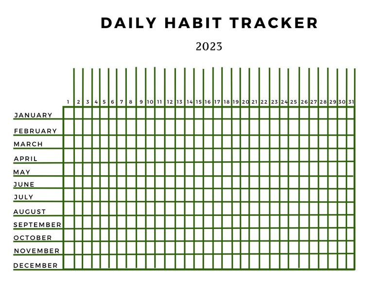 2023 Daily Habit Tracker - Etsy