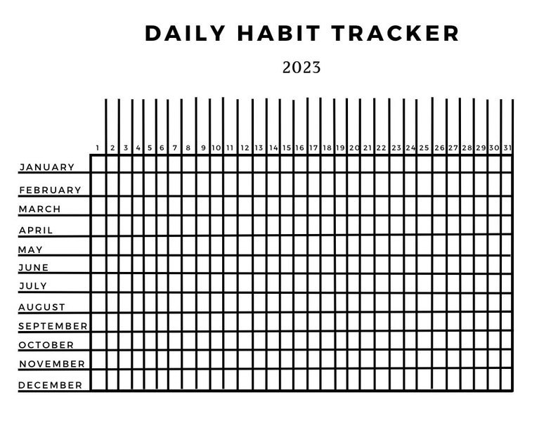 2023 Daily Habit Tracker - Etsy