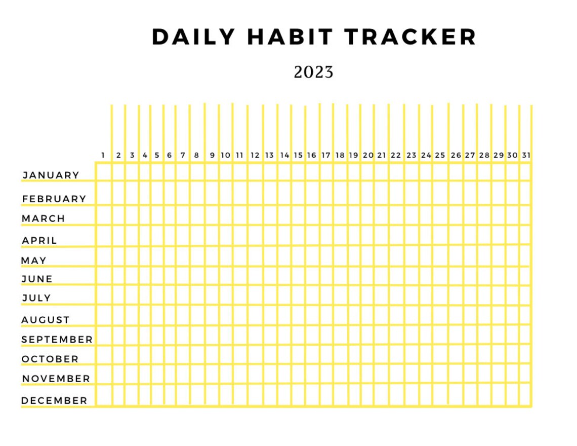 2023 Daily Habit Tracker - Etsy