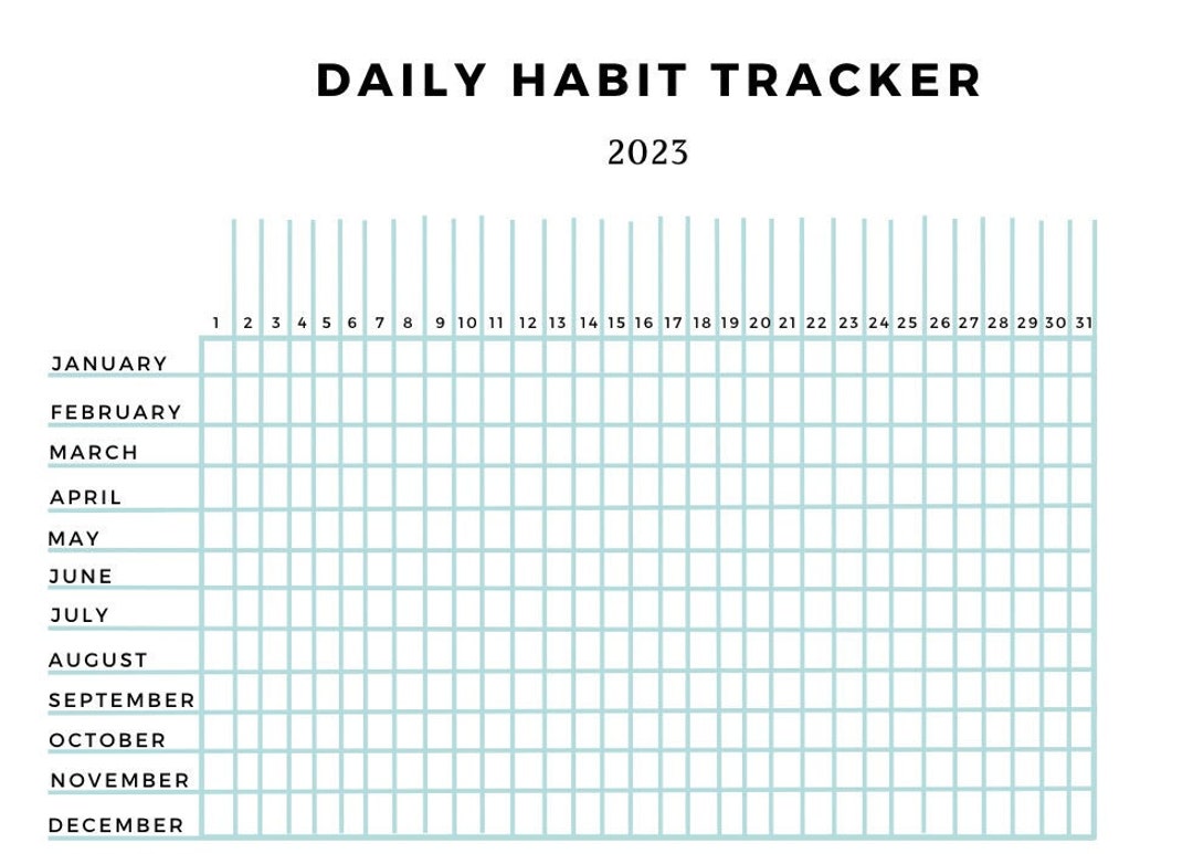 2023 Daily Habit Tracker - Etsy