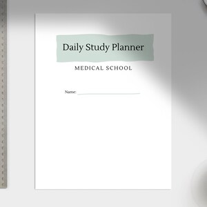 Medical School Daily Planner - Etsy