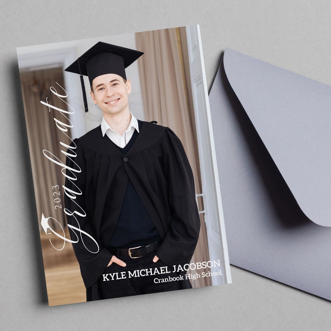 Editable DIY Graduation Announcement Template, Class of 2023 Senior ...