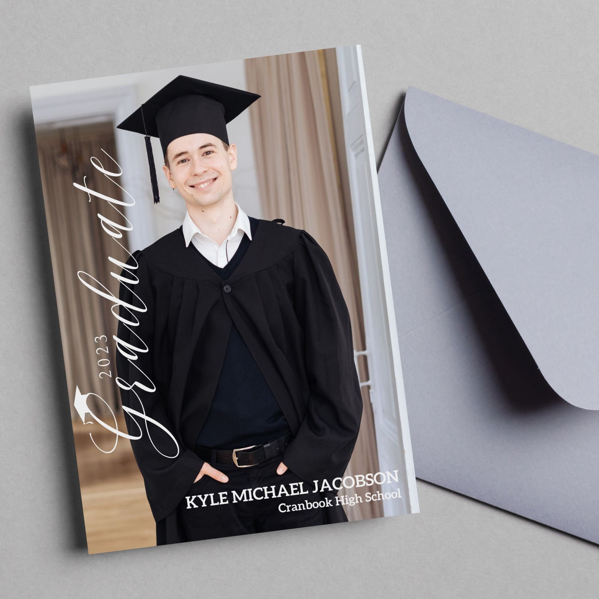 Editable DIY Graduation Announcement Template, Class of 2023 Senior ...