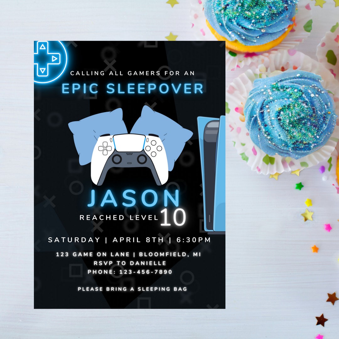 Editable Video Game Invite, Gamer Party Invitation, Video Game Birthday ...