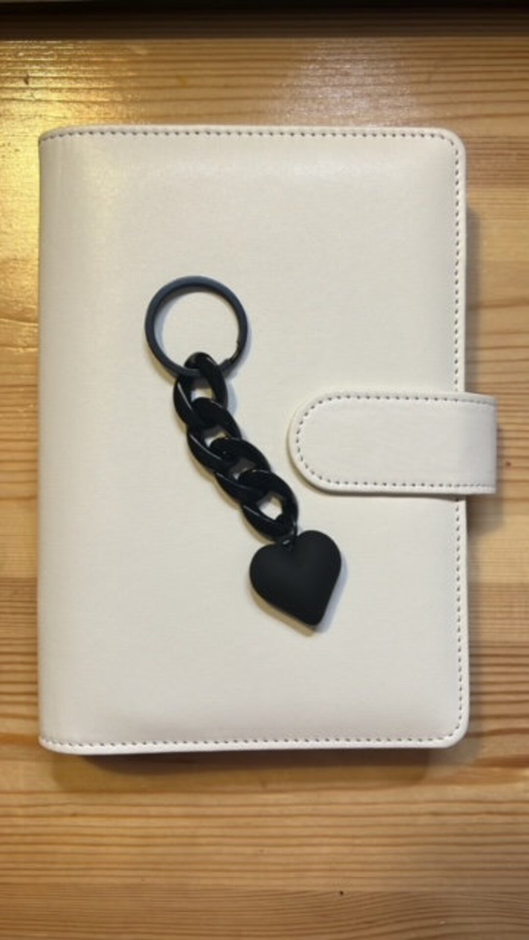 Black Heart Binder Charm - Etsy