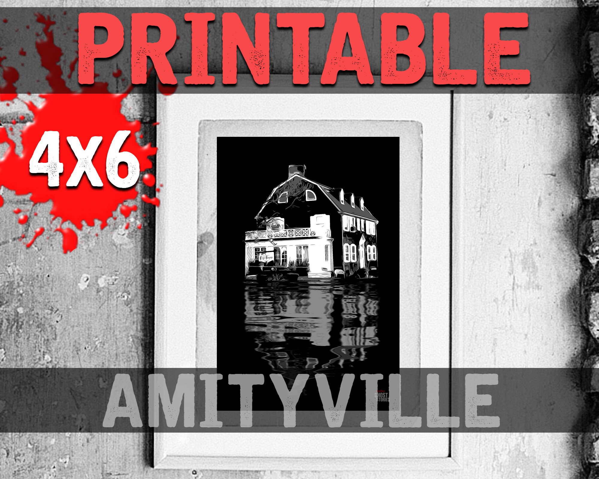 Printable Amityville Horror House Art Digital Print 4x6 Custom Art ...