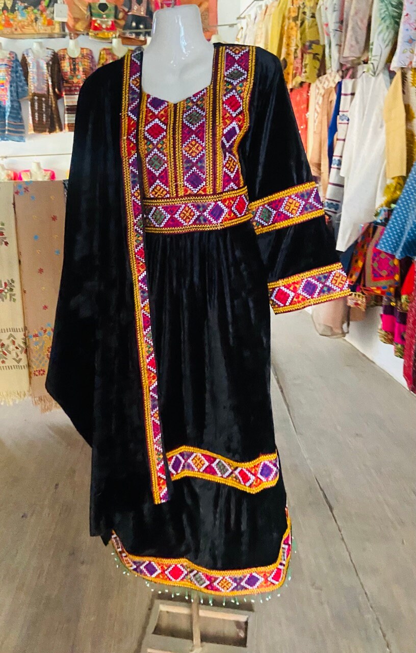 Afghani Traditional Handmade Kuchi Dress, Afghani Hand Embroidered ...