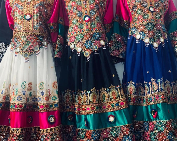 Afghan Dress Traditional Afghani Dress Afghan Clothes Tribal Kuchi ...