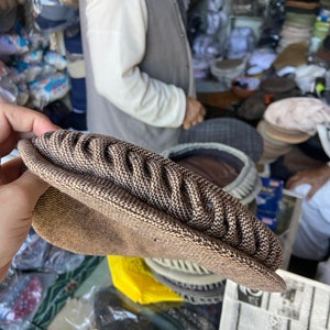 2 Pieces 100 % Handmade Unique Chunky Wool Pakul Swati Pakol Hat ...
