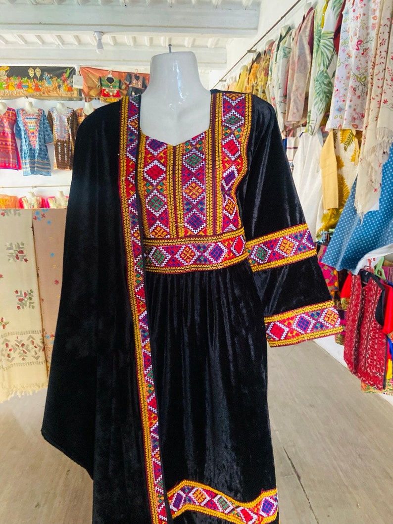 Afghani Traditional Handmade Kuchi Dress, Afghani Hand Embroidered ...