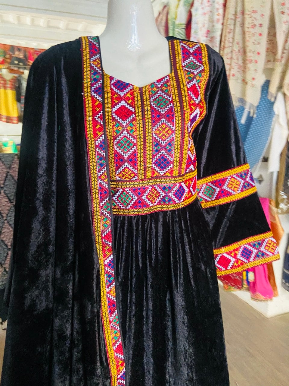 Afghani Traditional Handmade Kuchi Dress, Afghani Hand Embroidered ...