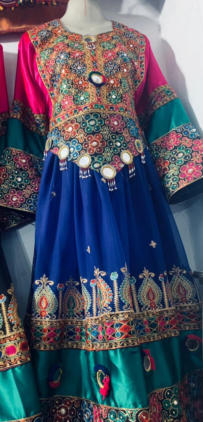 Traditional Afghani Handmade Embroidered Dress Afghani Kochi - Etsy